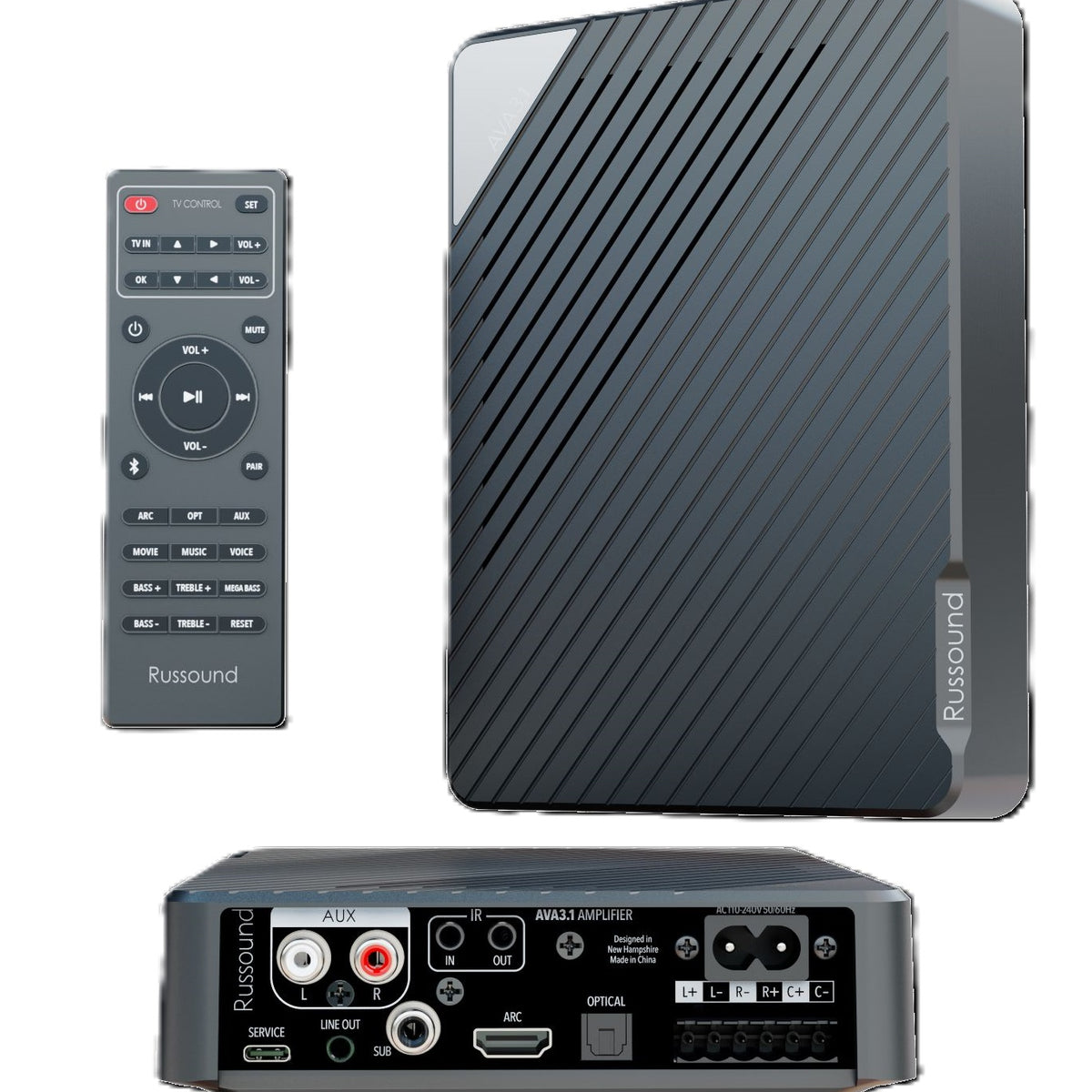 AVA3.1 3.1-Channel Low-Profile Mini-AVR with HDMI and Subwoofer Output ...